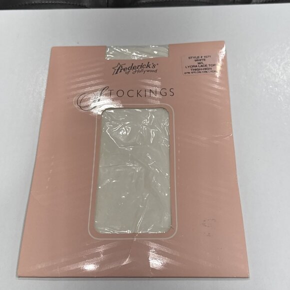 Frederick's of Hollywood | Accessories | Vtg Fredericks Of Hollywood Thigh Hi Stockings White ...